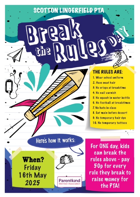 Scotton Lingerfield Community Primary School - PTA Break the Rules Day